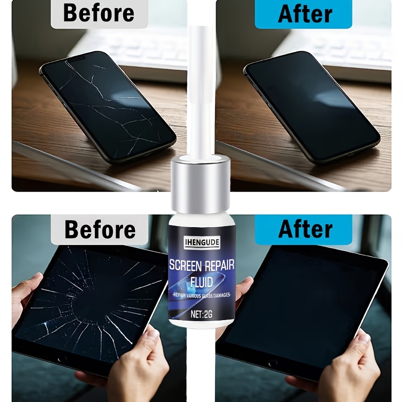 cracked screen repair kit sold on Temu United States