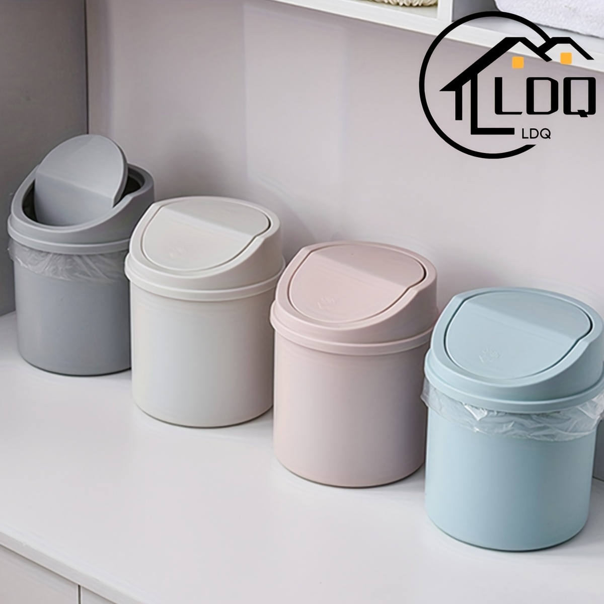 Mini plastic dustbin store