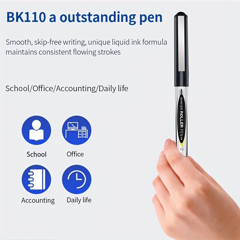 6pcs Set Bk110 Direct Liquid Water Based Rollerball Pens With 0 5mm ...