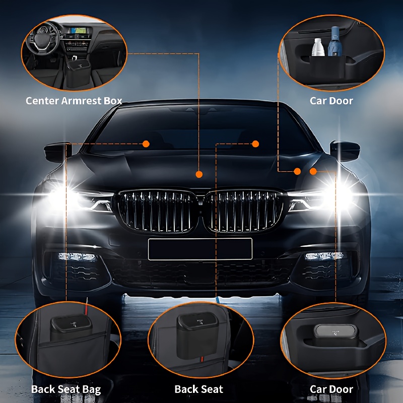 Spring Closed Lid Car Trash Set: Interior 2 - Temu