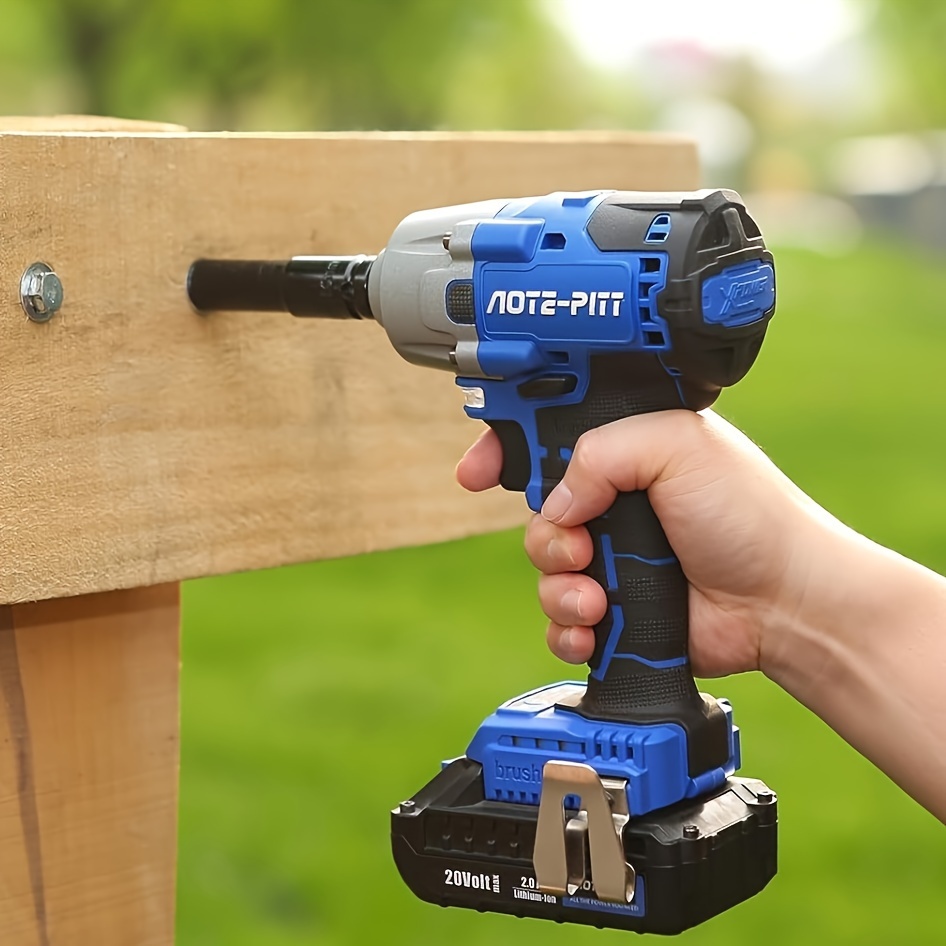 20v 370 ft lbs brushless impact wrench kit cordless electric Temu