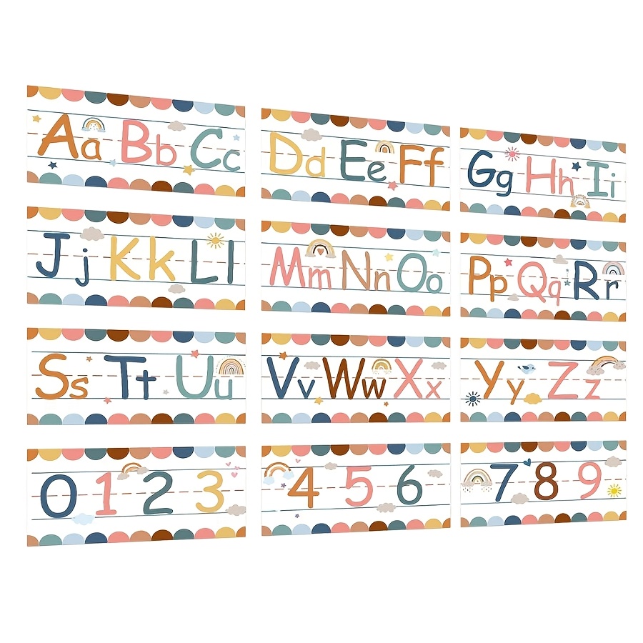 Bulletin Board Letters Alphabet Line Printable - ABC Alphabet Poster ...