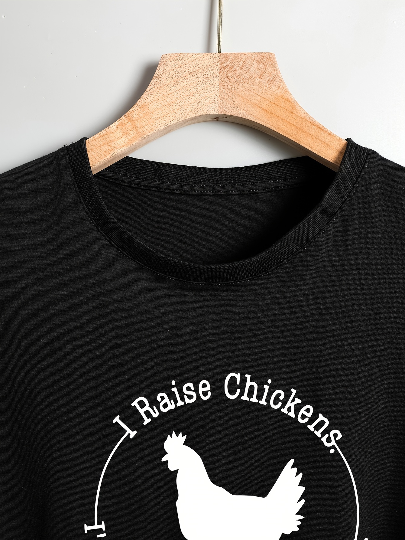 chicken print crop t shirt casual crew neck short sleeve top - Temu ...