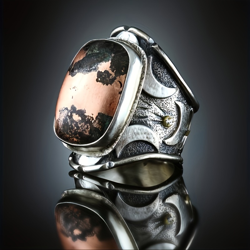 Trendy Star Moon Design Ring Hand Jewelry Men Perfect - Temu United Kingdom