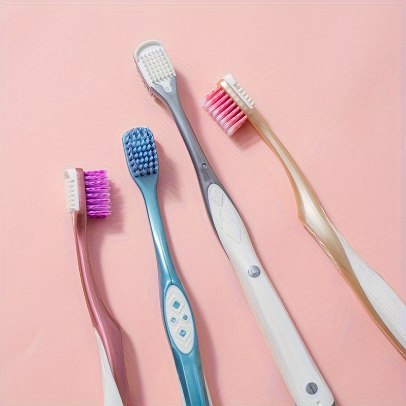 Toothbrush Soft Bristles Built in Tongue Scraper Back Brush - Temu ...