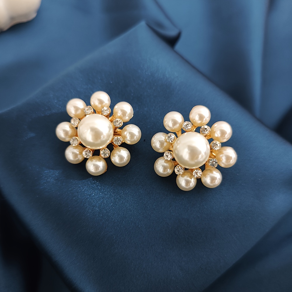 Imitation Pearl Floral Brooch Pin Wedding Fashion Jewelry - Temu United ...