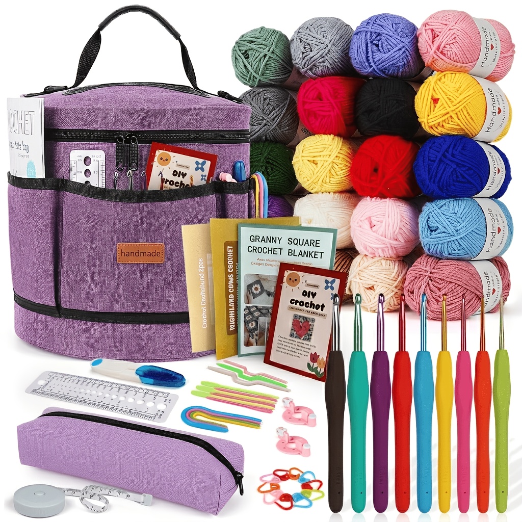 crochet blanket kits for beginners sold on Temu United States