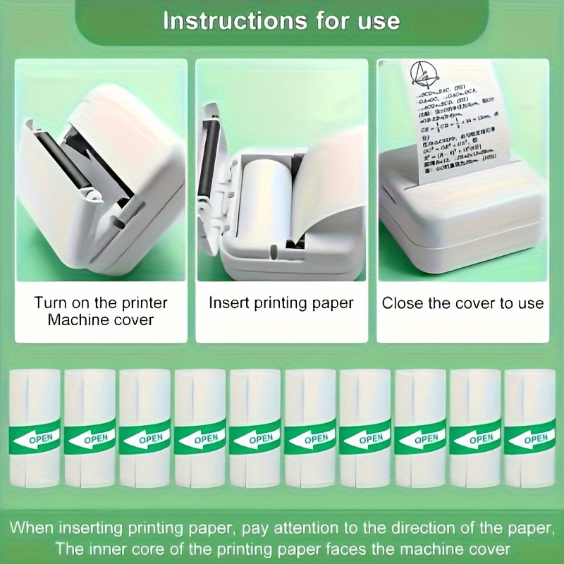 Print Camera Thermal Papers Waterproof Printing Receipt - Temu