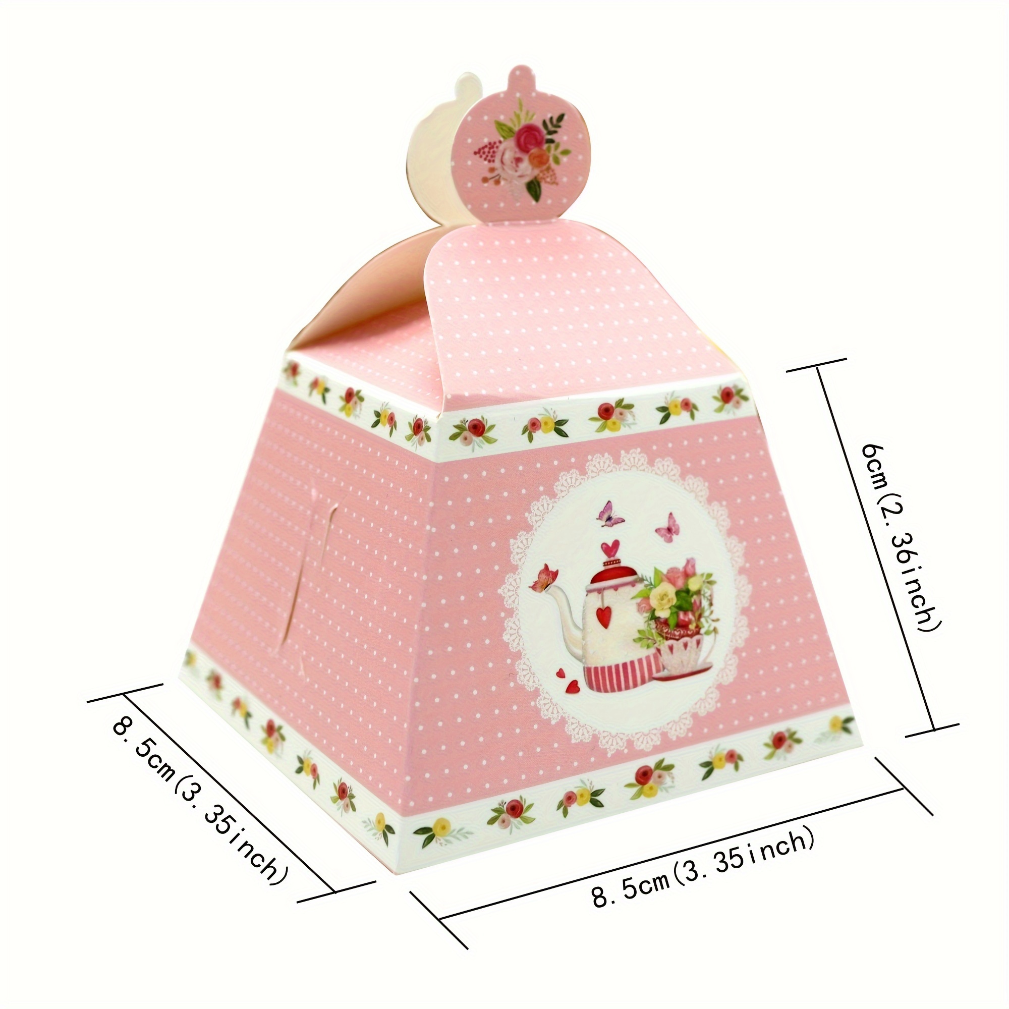 Assorted Floral Teapot Candy Boxes Ribbons - Temu