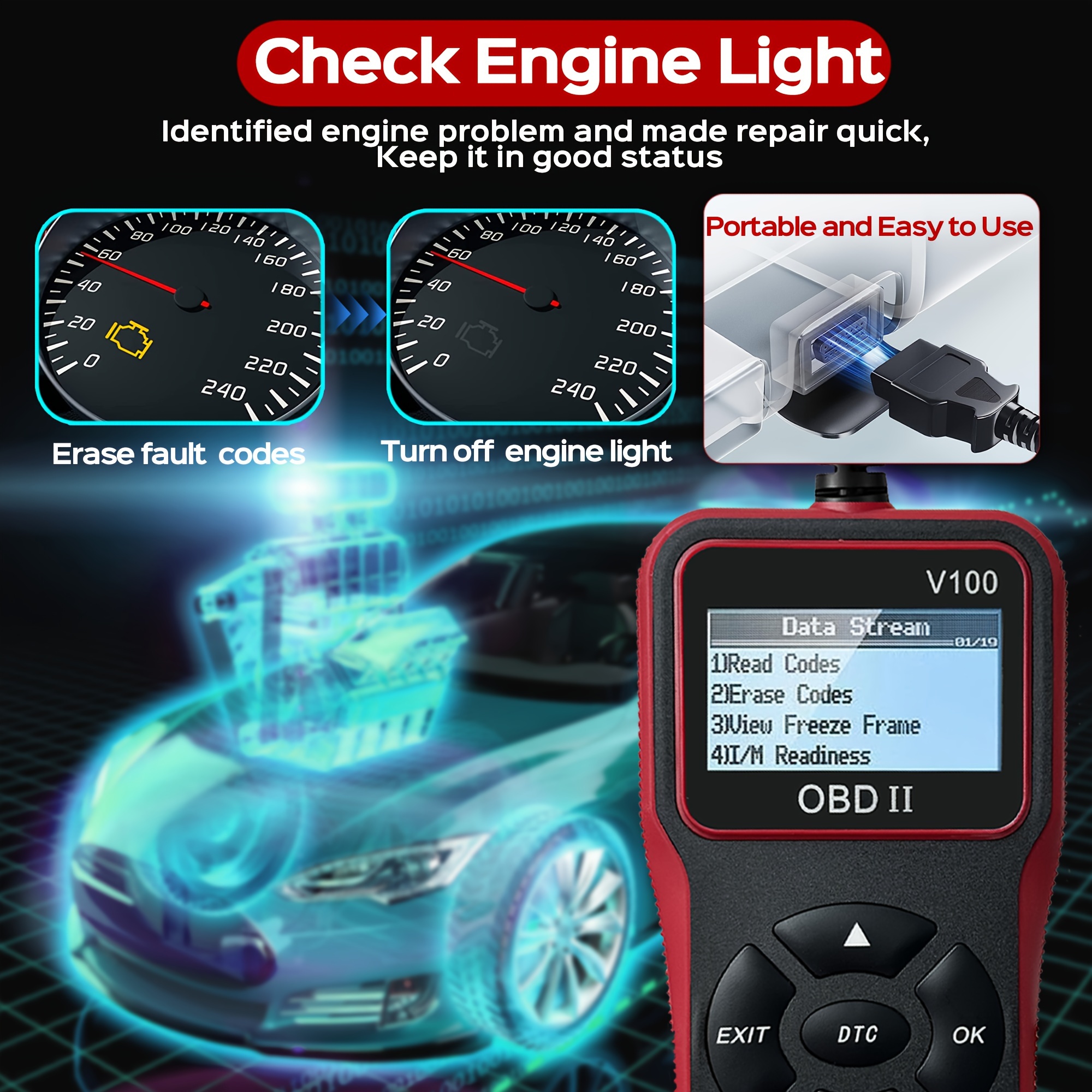 Obd2 Scanner Diagnostic Tool Reader Cars Trucks - Temu
