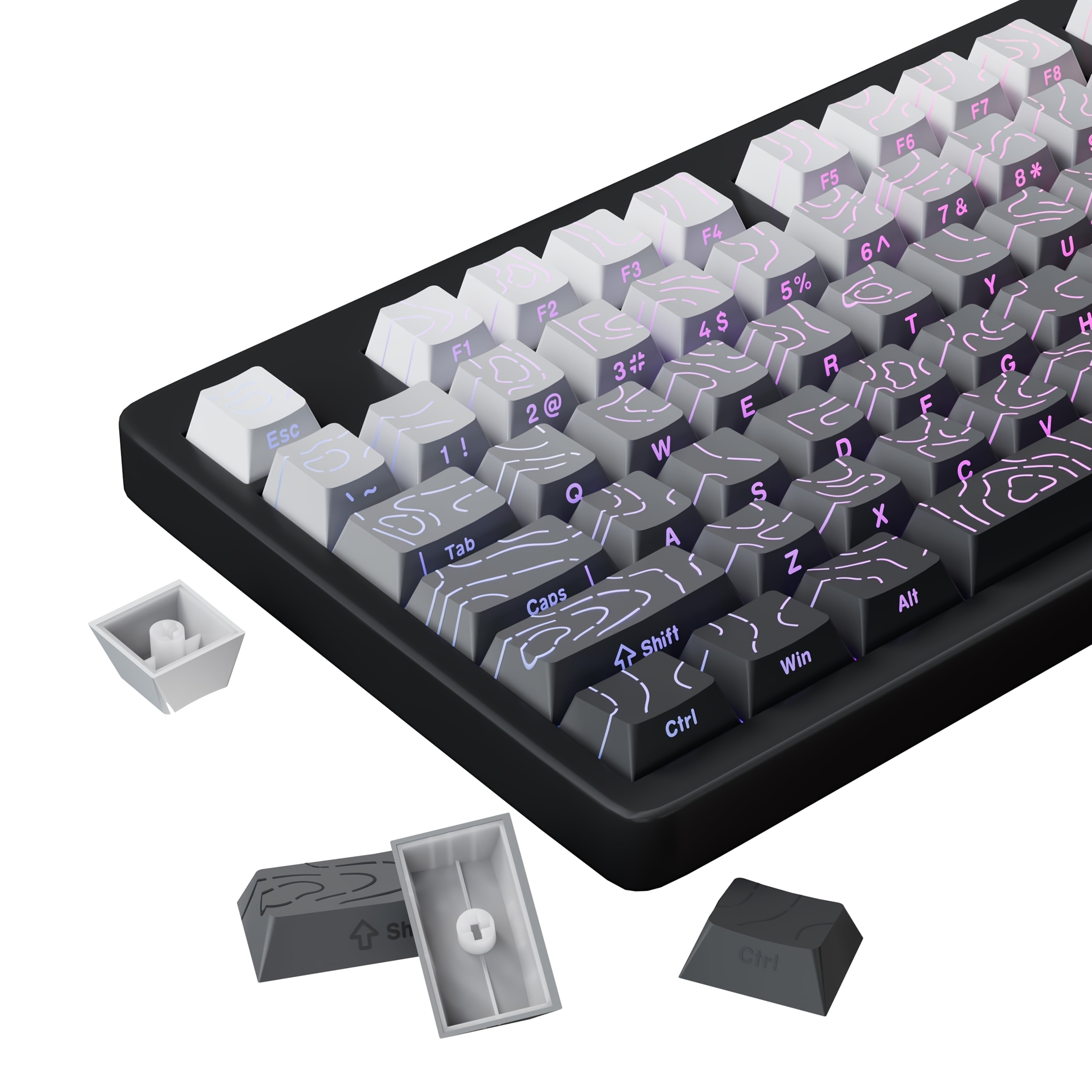 pbt keycaps sold on Temu United States