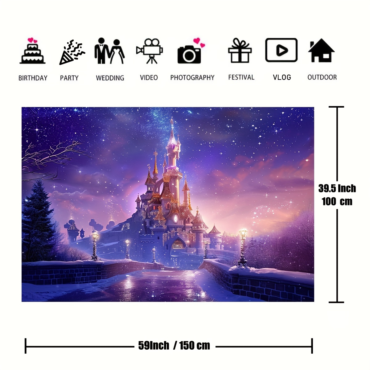 Recording Studio Booth Yeele 20x10ft Fairy Tale Castle Backdrop - Vinyl ...