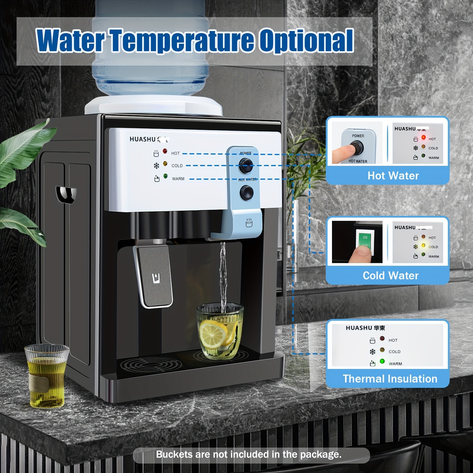 Water Cooler Dispenser Bottom Loading - Hot, Cold & Room Temp, For 5 ...