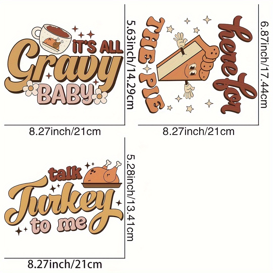 Vintage Thanksgiving Diy Iron Heat Transfer Decals T shirts - Temu