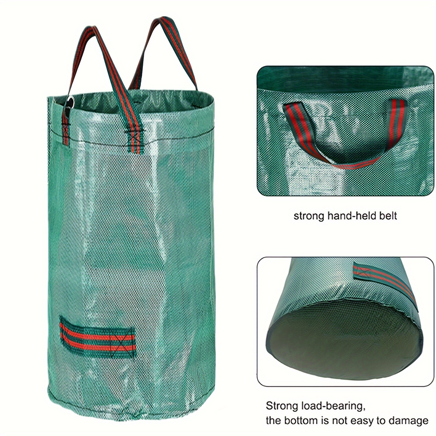 "durable Pp" Heavy duty Garden Waste Bags Handles Reusable - Temu ...