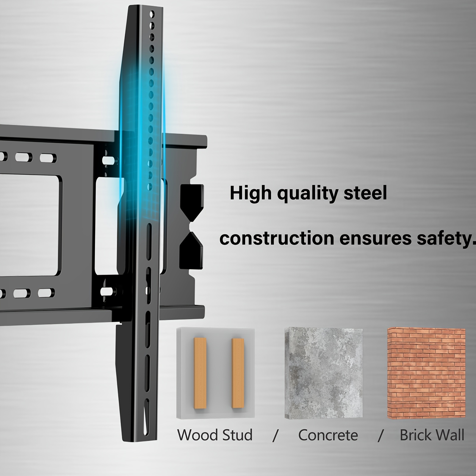 Iron Fixed Tv Wall Mount Bracket For 50 120 Led Lcd Oled Flat Curved ...