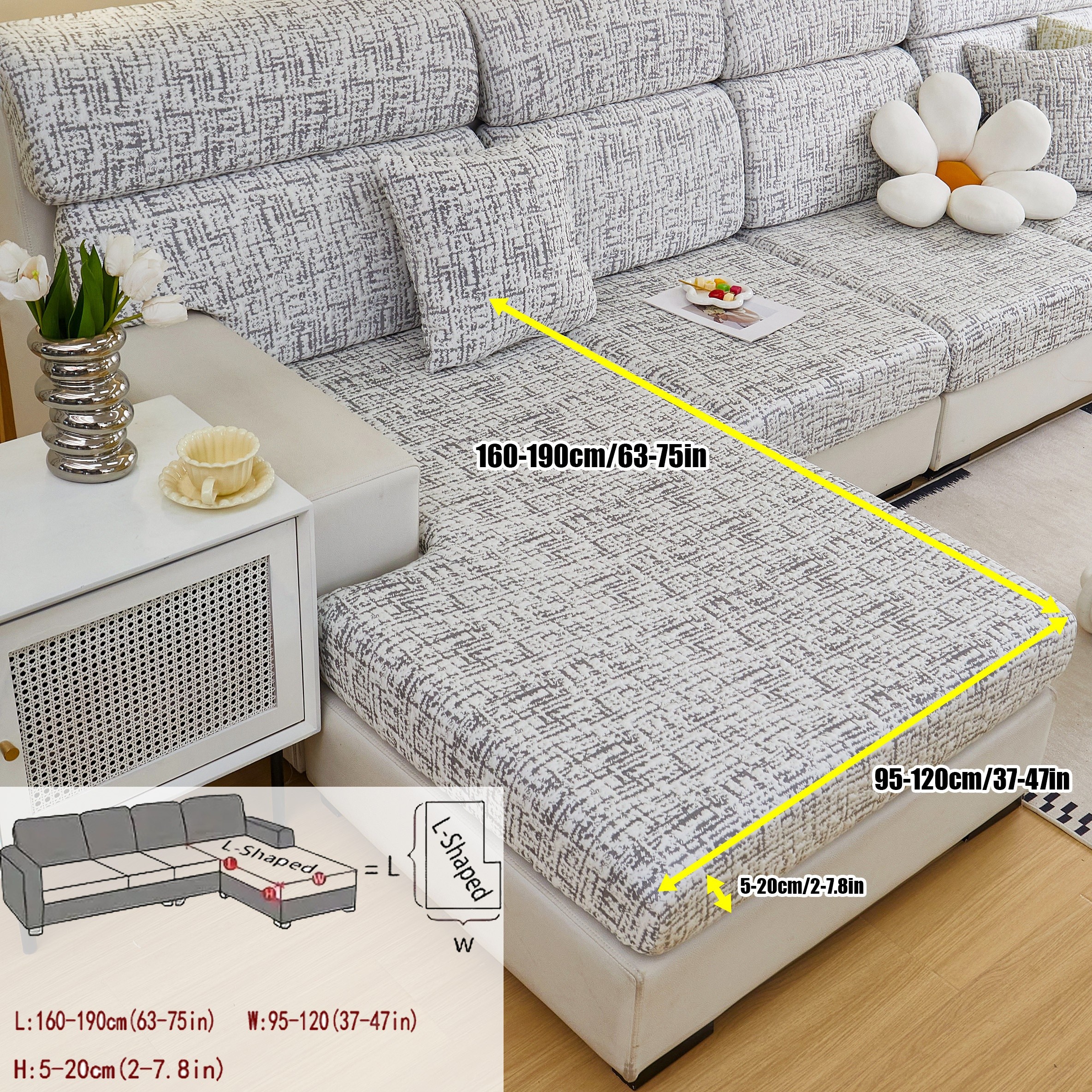 stretch jacquard sofa cover cooling season slipcover anti Temu