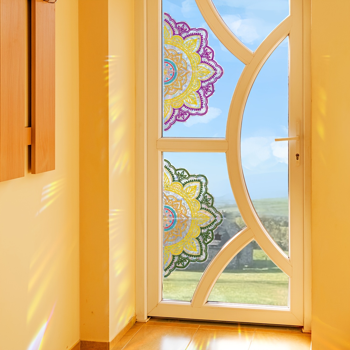 Mandala Flower Sticker Home Window Decoration - Temu Australia