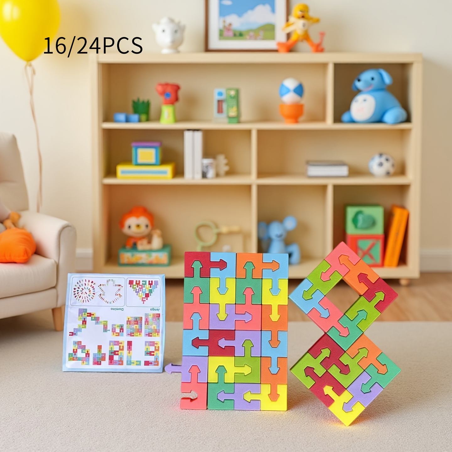 hexagonal building blocks sold on Temu Australia