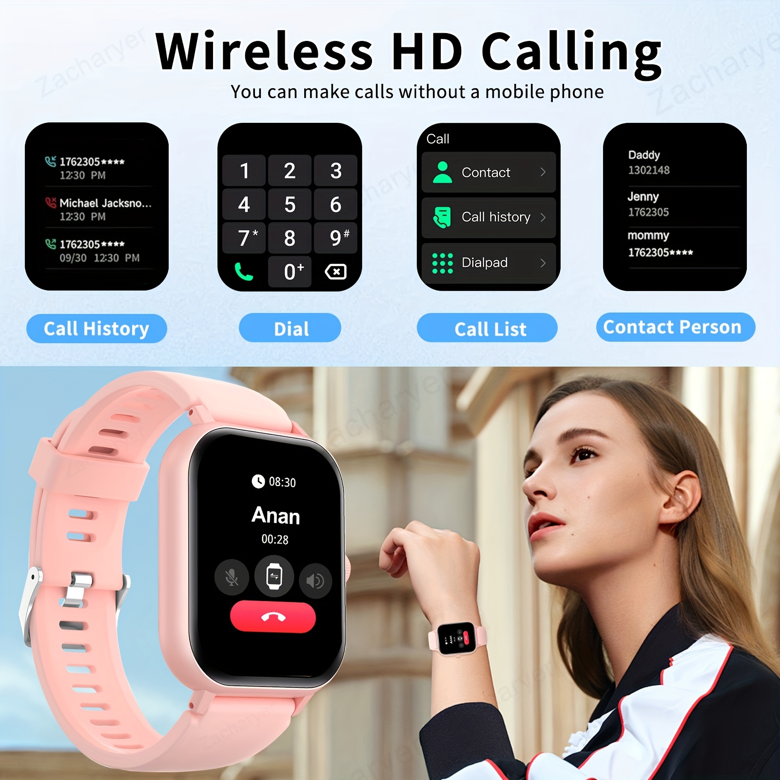 Smart Watch, Wireless Calling/dial, Multi-sport Mode, Calling Reminder ...