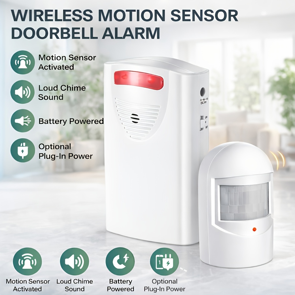 wireless solar driveway alarm sold on Temu United States