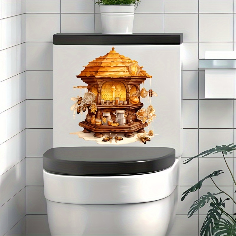 Bee Hive Toilet Lid Decal Animal Print Self adhesive Ceramic - Temu