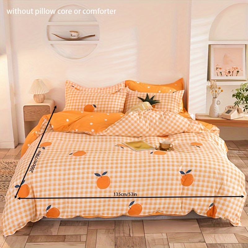 Orange sheets queen store