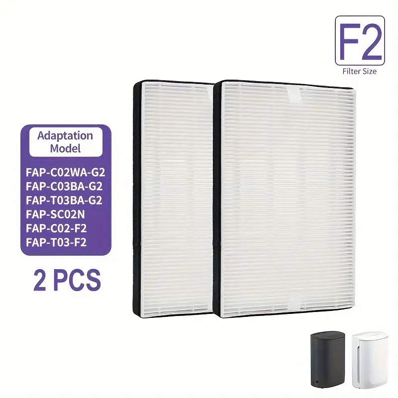 2 قطعة، فلتر استبدال F2 A2، متوافق مع نماذج مطهر الهواء Filtrete Fap
