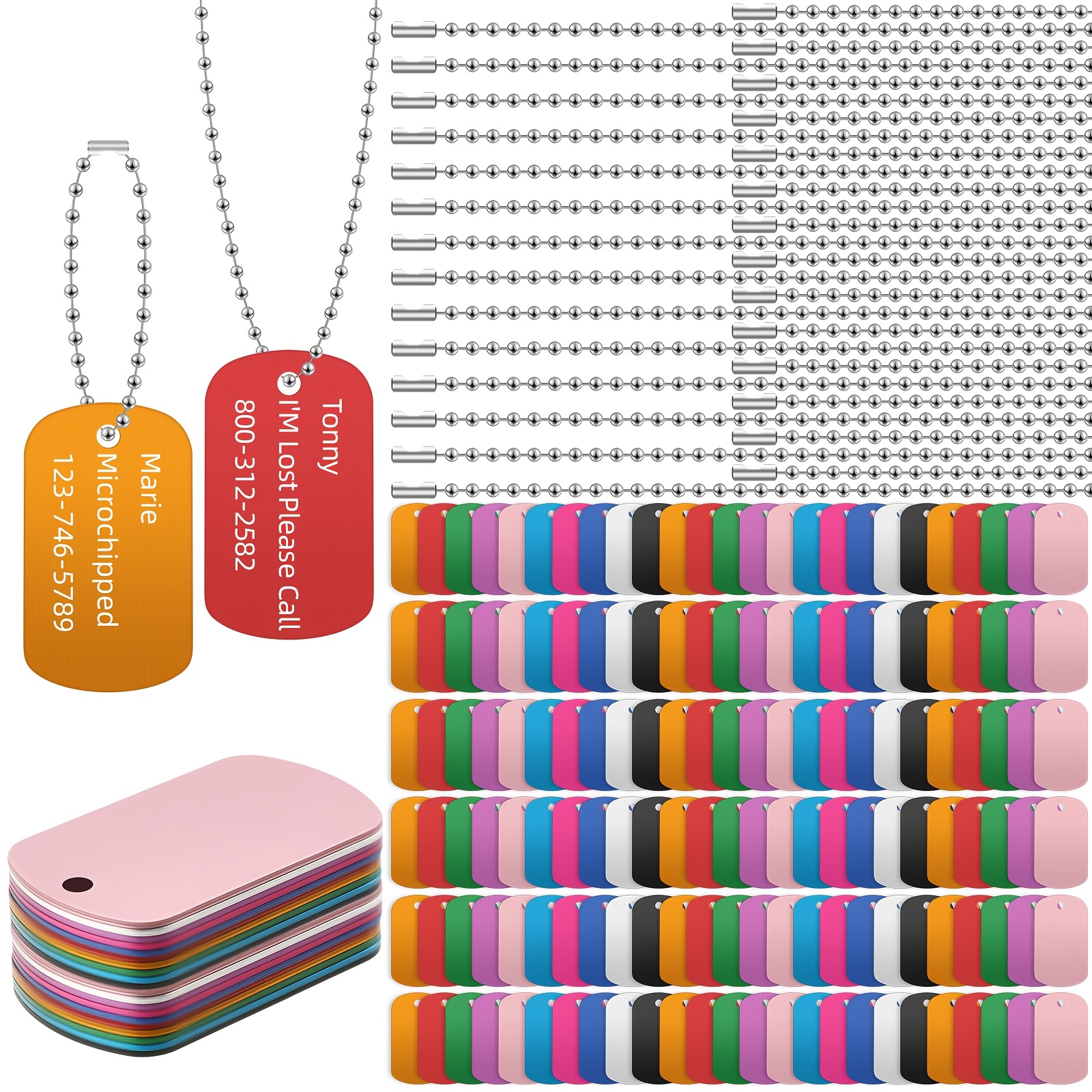 blank dog tags sold on Temu United States