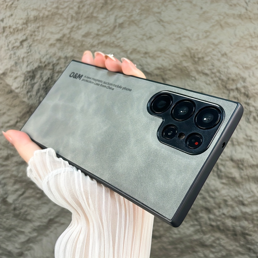 Luxury Artificial Leather Protective Phone Case Samsung - Temu United ...