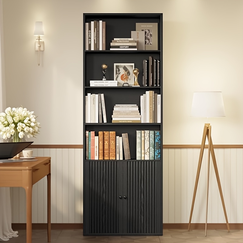 Bookcases Bookshelves Doors Storage 6 tier Tall Bookshelf - Temu