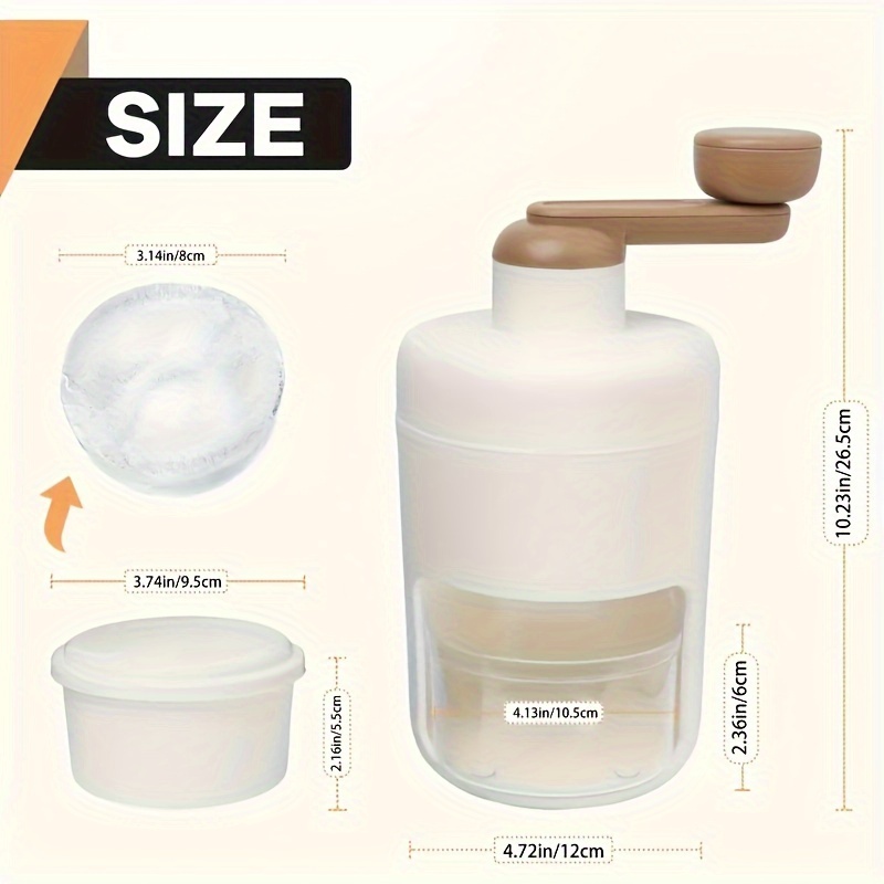 Portable Manual Ice Shaver Crusher Snow Cone Maker Machine - Temu