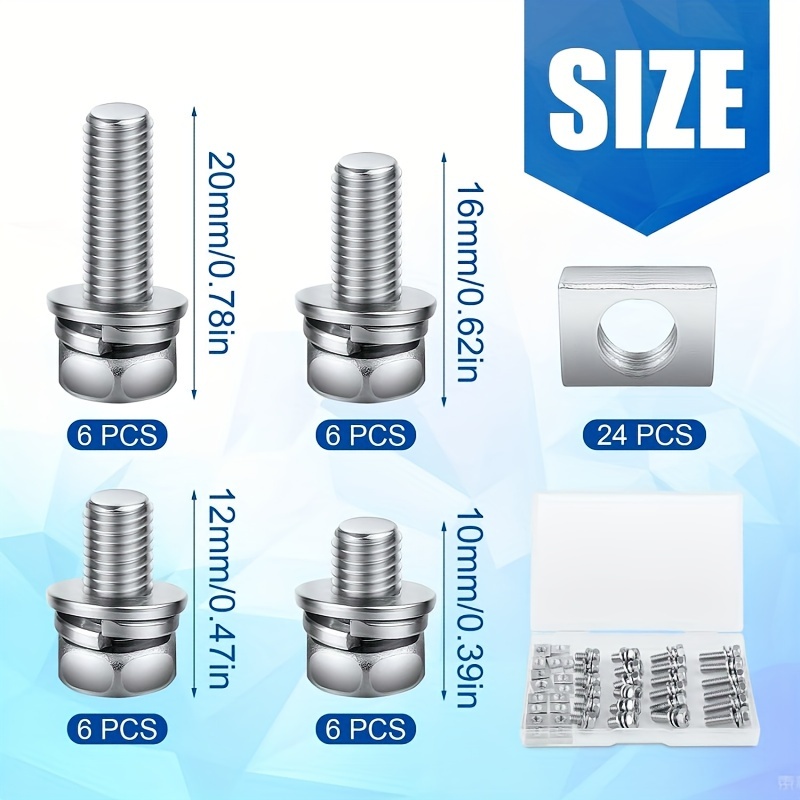 Motorcycle Battery Terminal Screw Kit M Nuts - Temu