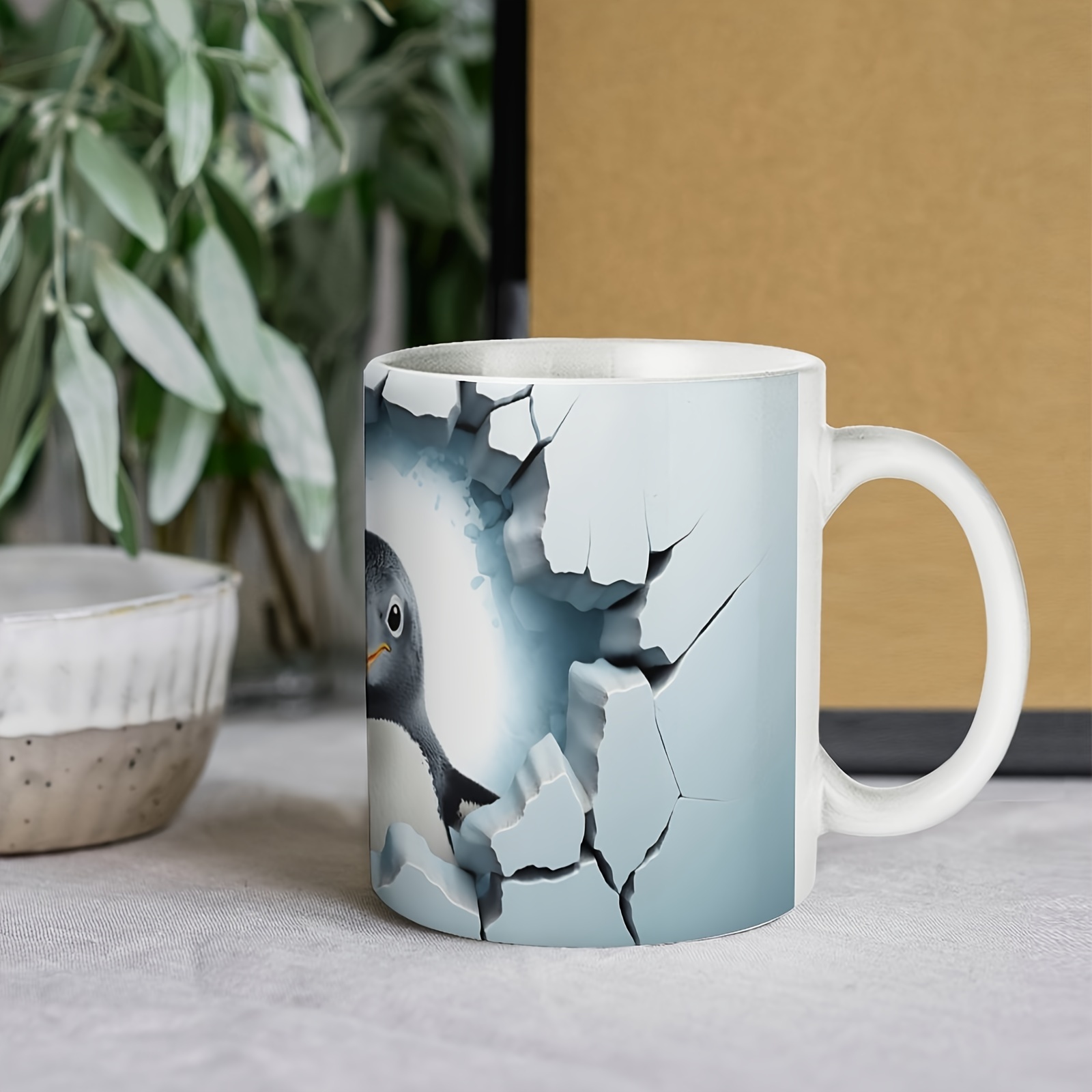 Coffee Mug 3d Cute Penguin Perfect Gift Friends Sisters - Temu