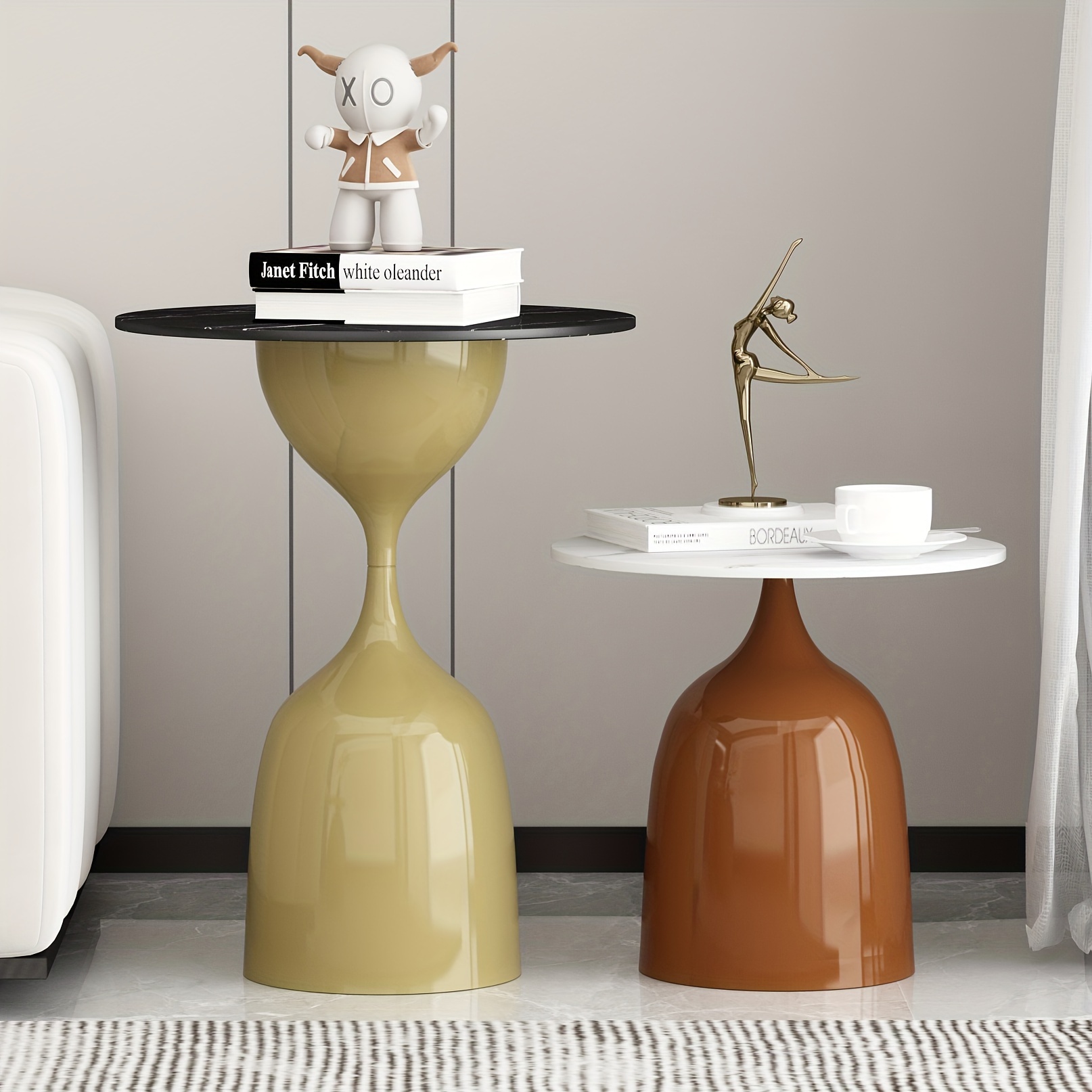 "easy assemble" Modern Cream Accent Coffee Tables Marble Top - Temu