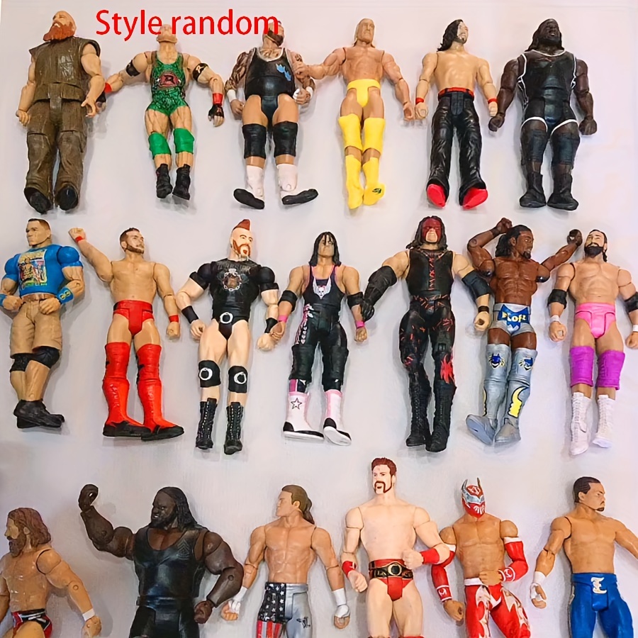 Style Random Wrestling Figurines 1 of Jointed Muscle Men Action Figures Suitable 14 and Up PVC Material