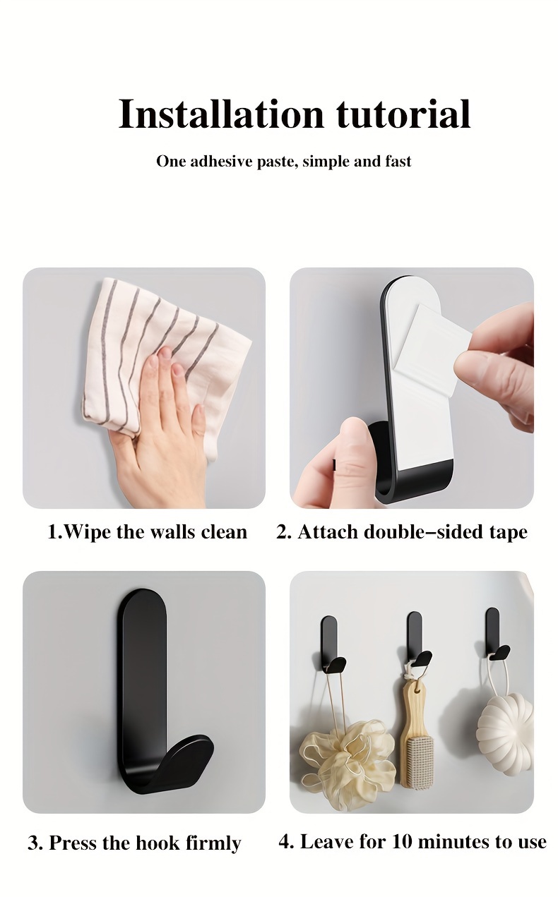 5pcs multi purpose wall hook organizing clothes towels and more home ...