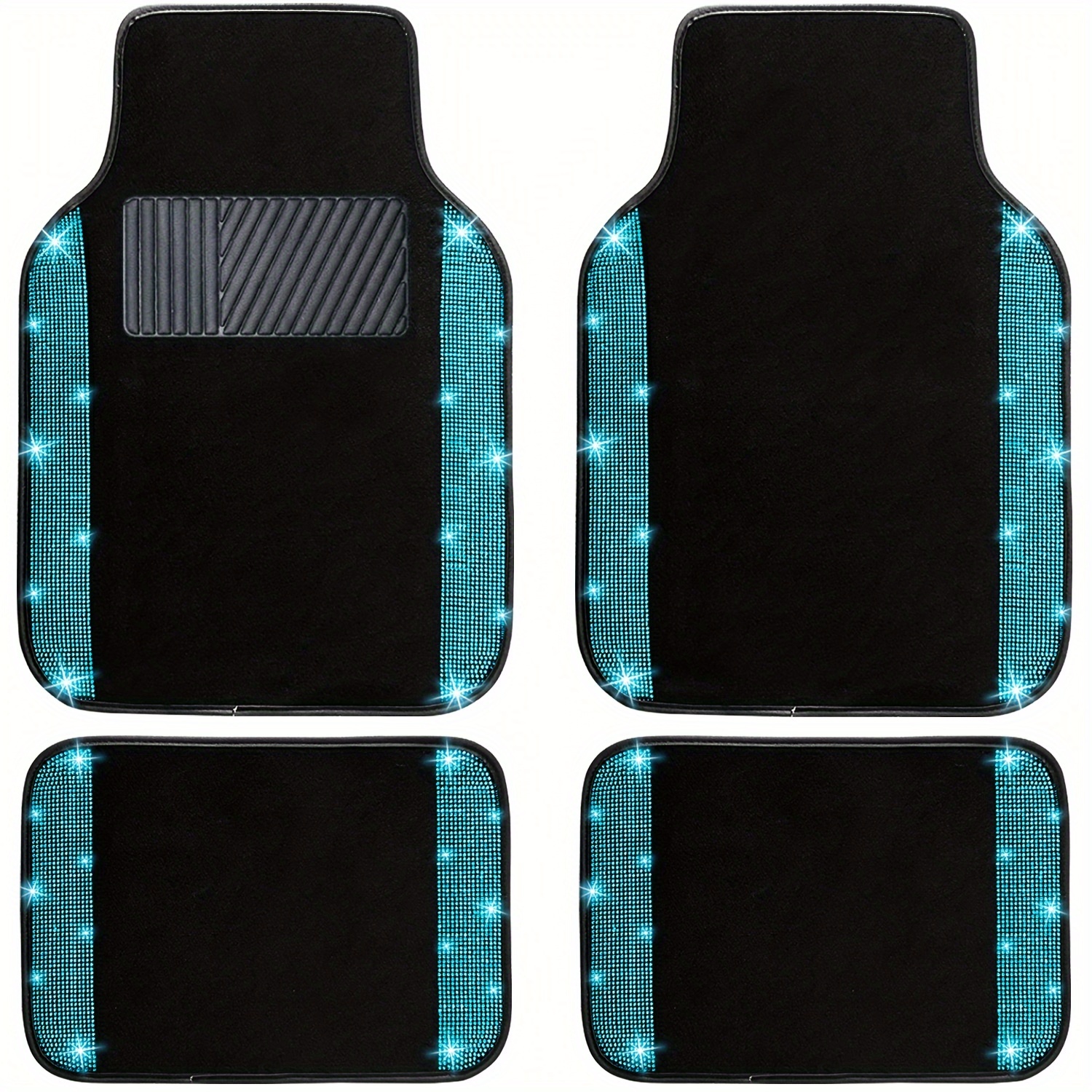 bling car floor mats full set crystal Temu