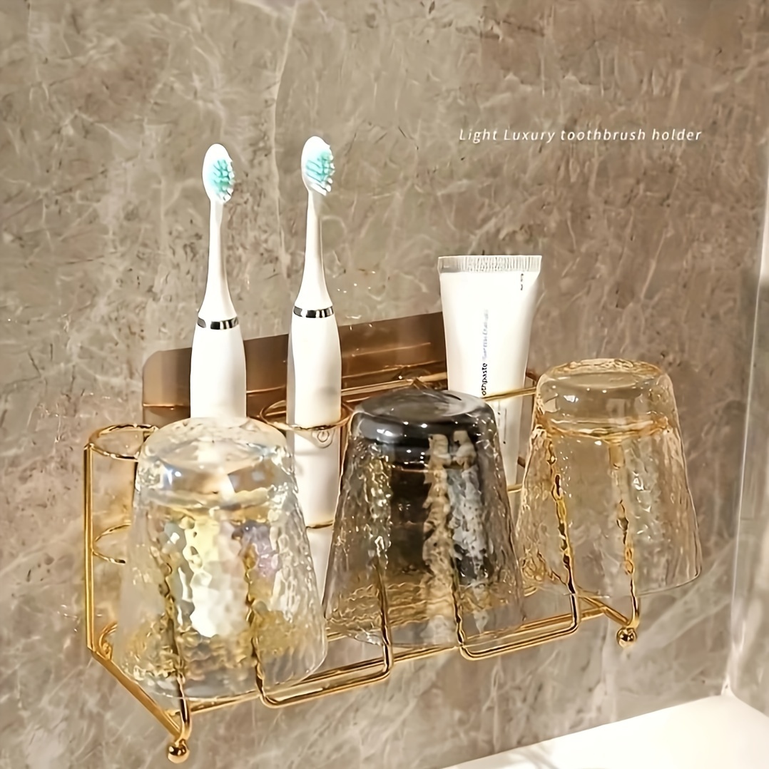1pc Toothbrush Gargle Cup Holder Wall Mounted Toothbrush - Temu United ...