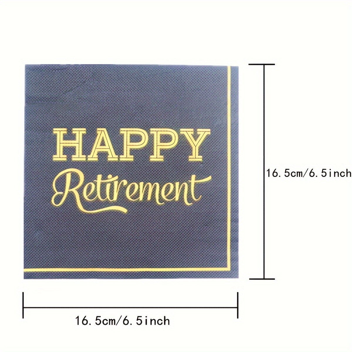 Black Golden Foil Party Paper Luncheon Napkins Retirement - Temu United