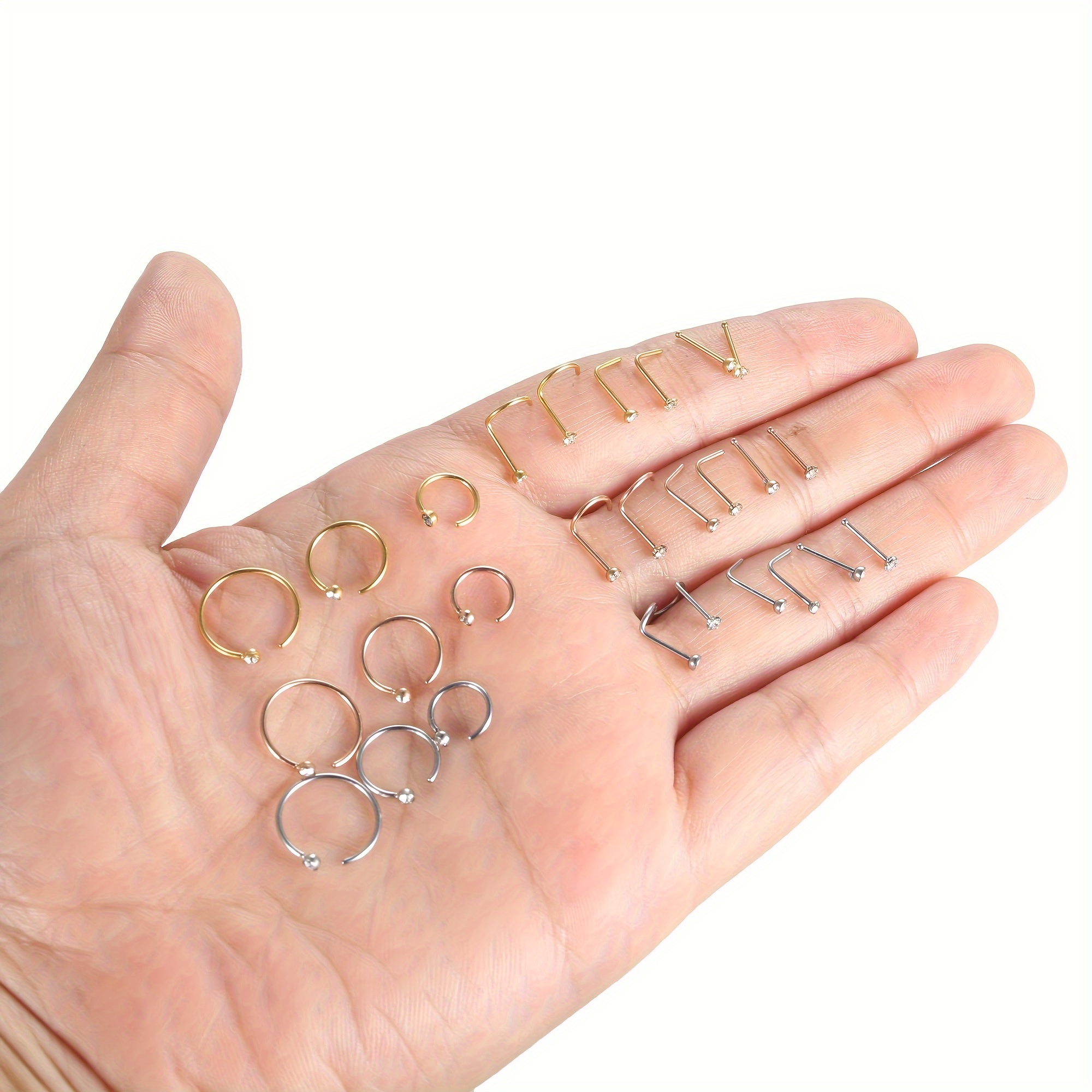 small nose rings artificial crystals stainless steel l - {region_name}