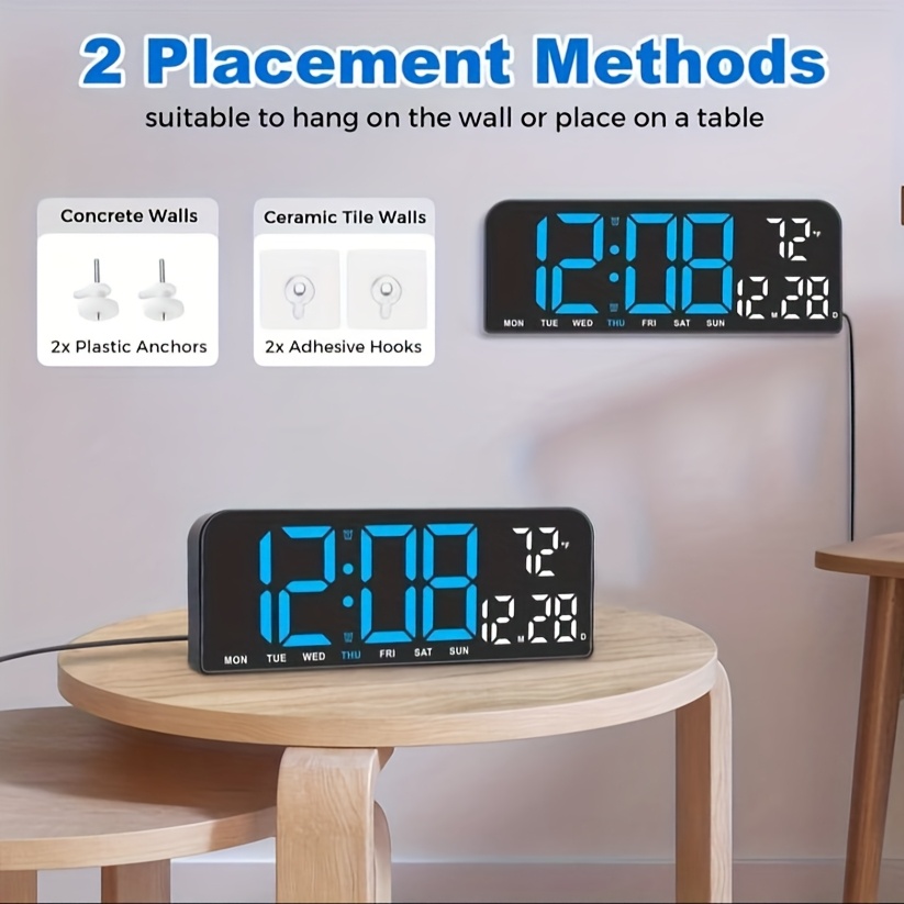 digital clock sold on Temu United States
