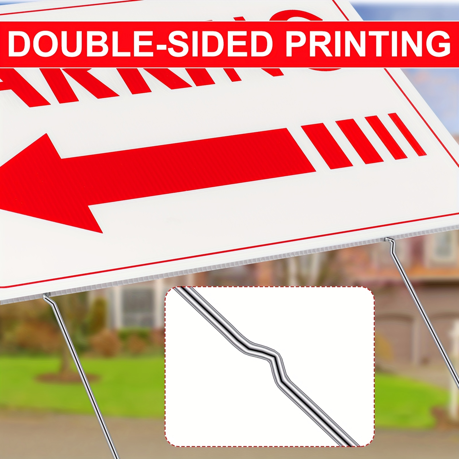 event parking sign stake directional arrows double sided - Temu