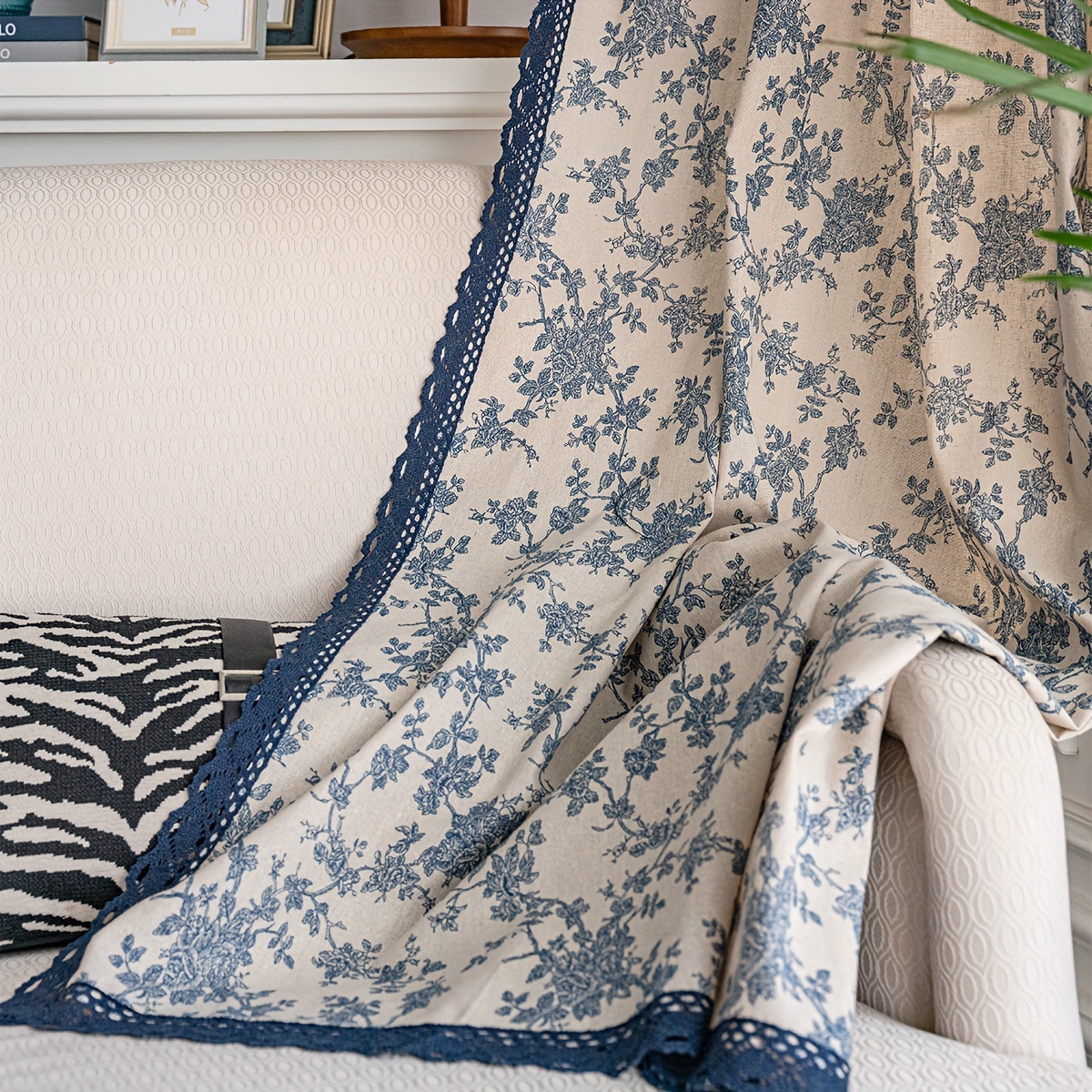 Floral Pattern Curtains Decorative Window Drapes Window - Temu United ...