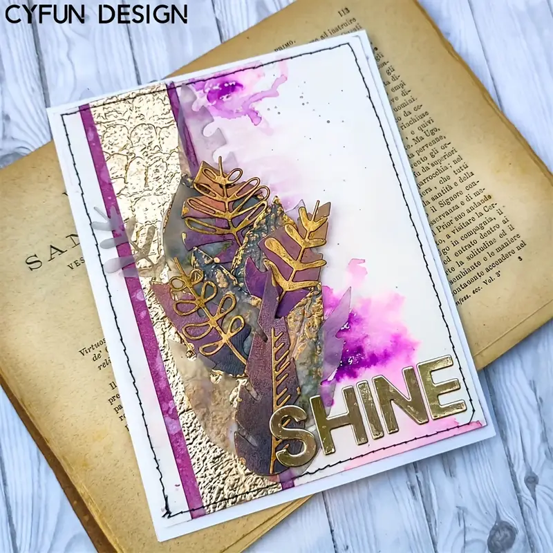 Cyfun Design 화이트 3d 엠보싱 폴더 스텐실 템플릿 스크랩북 및 카드 제작용 크래프팅 프로젝트를 위한 패턴 텍스처