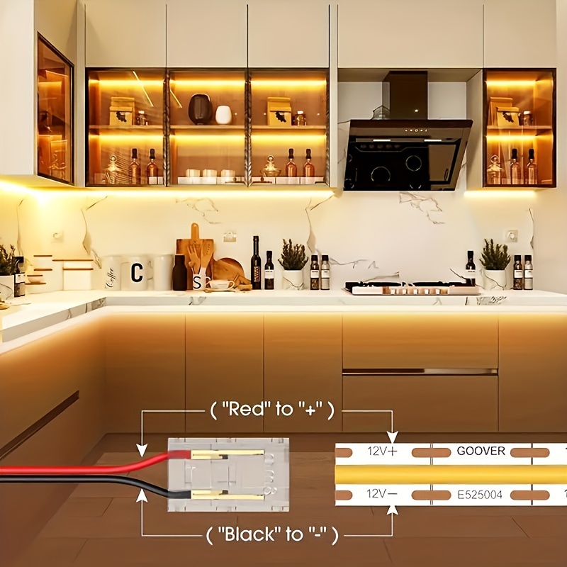 Led Strip Light Connectors 2 pin No welding Transparent Tape - Temu