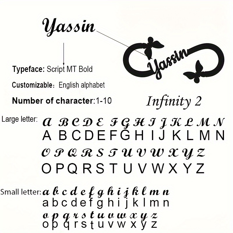 Personalized Cute Infinity Symbol Pendant Necklace - Temu United Kingdom