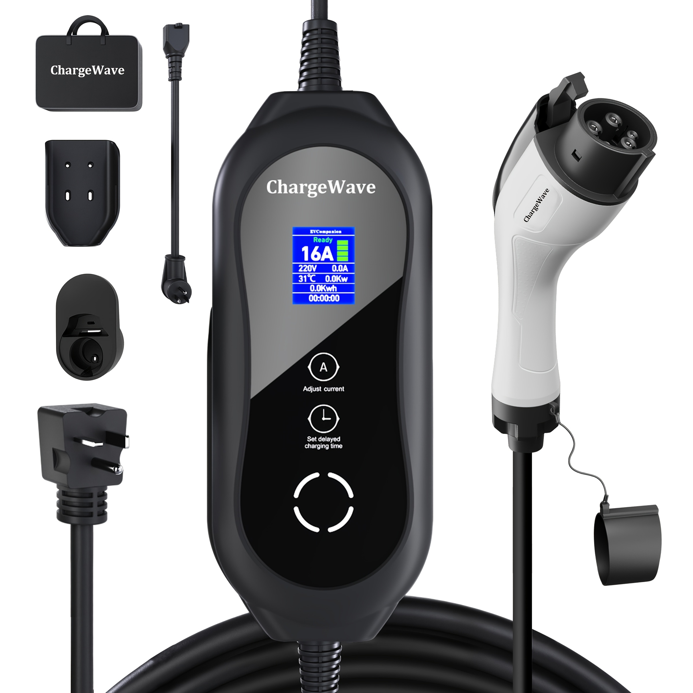 Level 2 EV Charger For Tesla | 32A 240V 7.68kW, NEMA 14-50 Plug, 25ft ...
