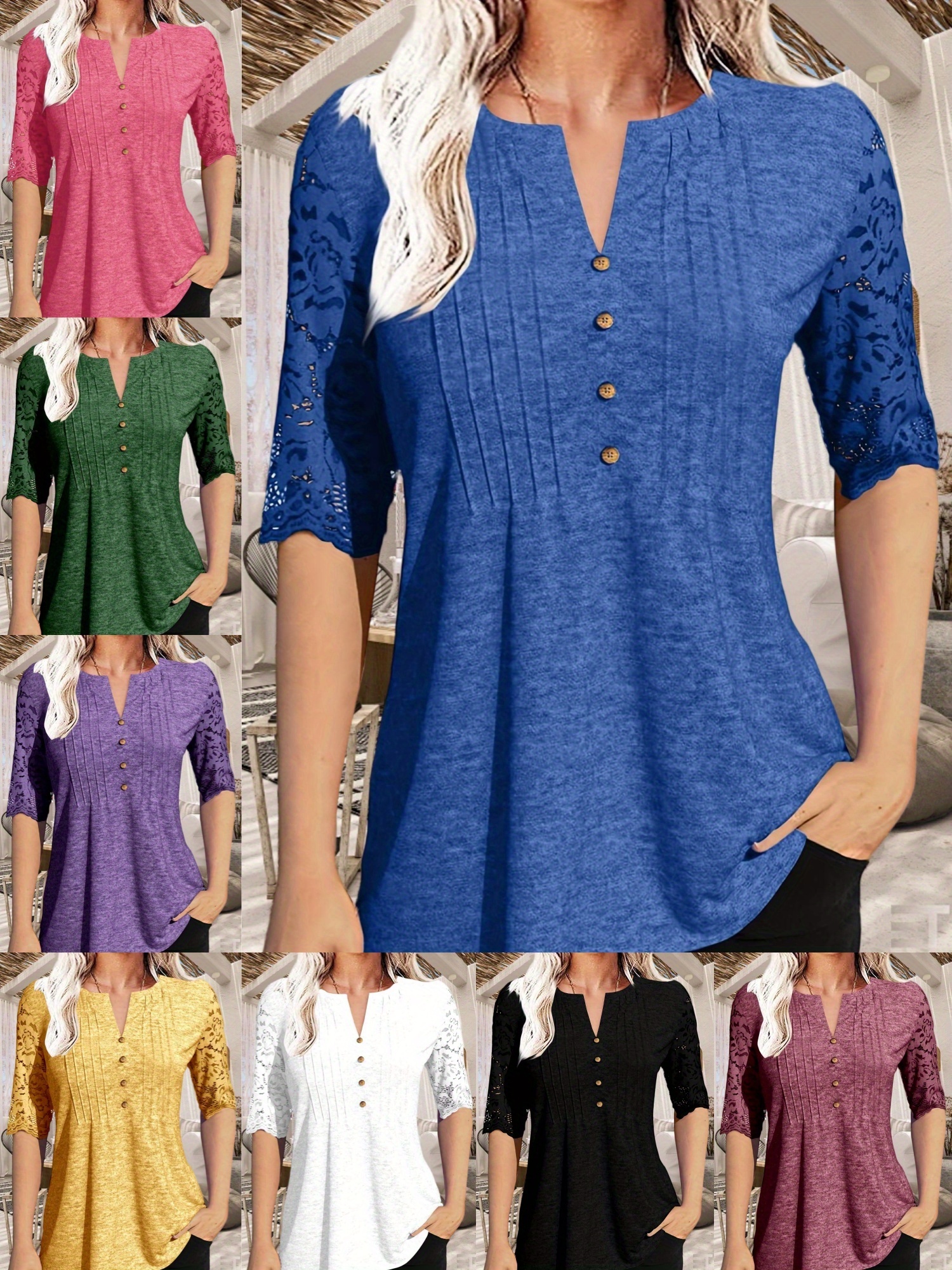 ladies tops sold on Temu United States