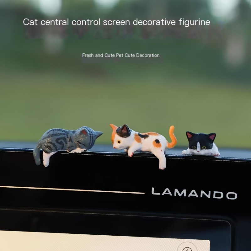 Cat Decor Car Decoration 5PCS Cat Dashboard Decor, Mini Cute Cat ...